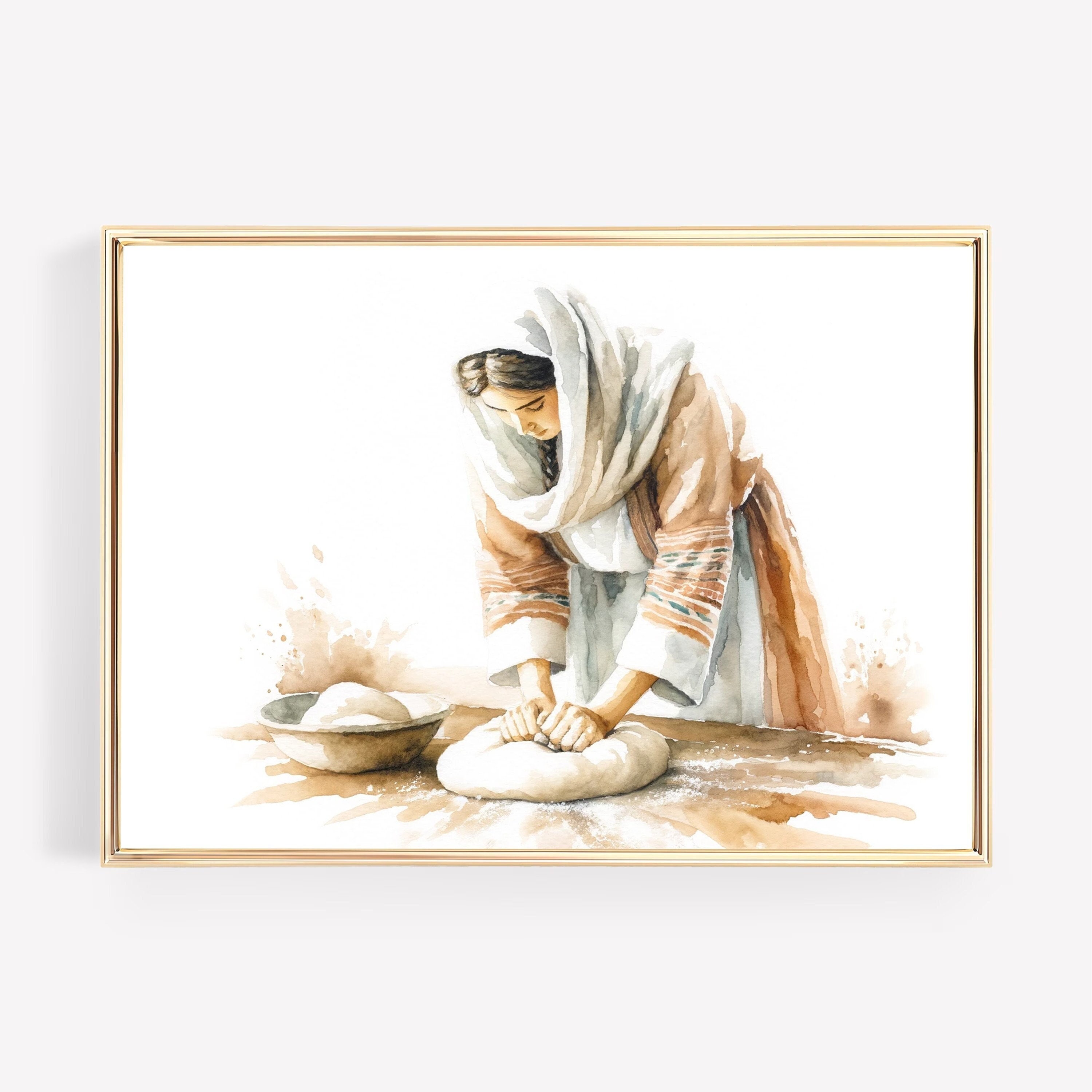 The Parable of the Yeast Leaven Canvas Wall Art Poster Holy Modern Bible Verse Art Gift ...