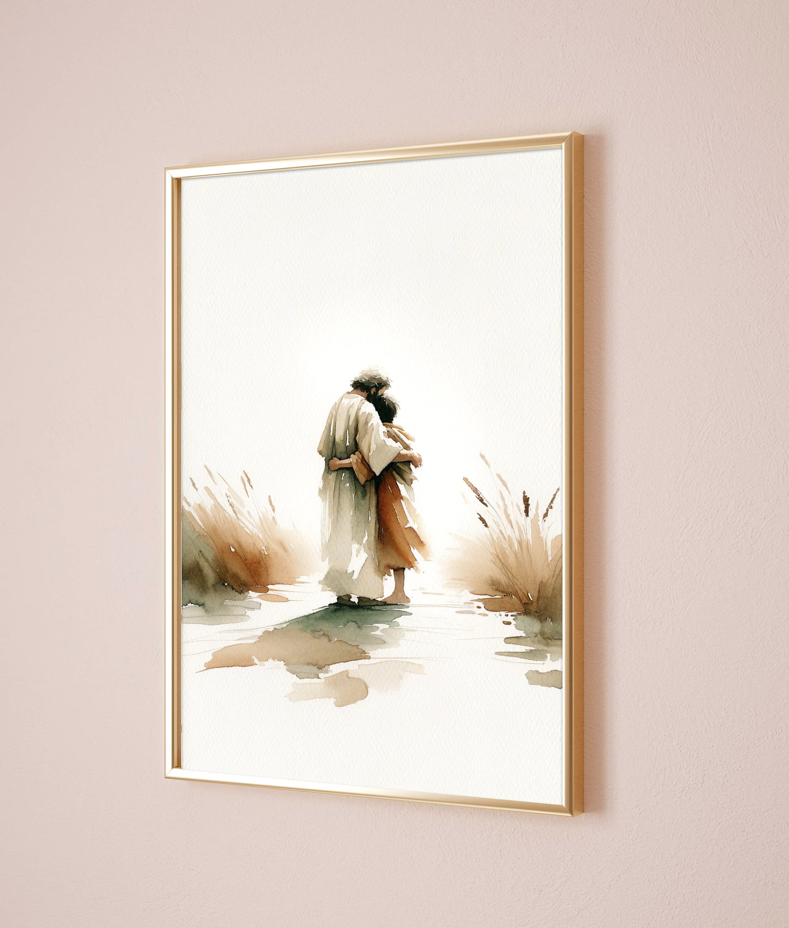 Parable of the Prodigal Son Canvas Wall Art Poster Holy Modern Bible Verse Art Gift Watercolor ...