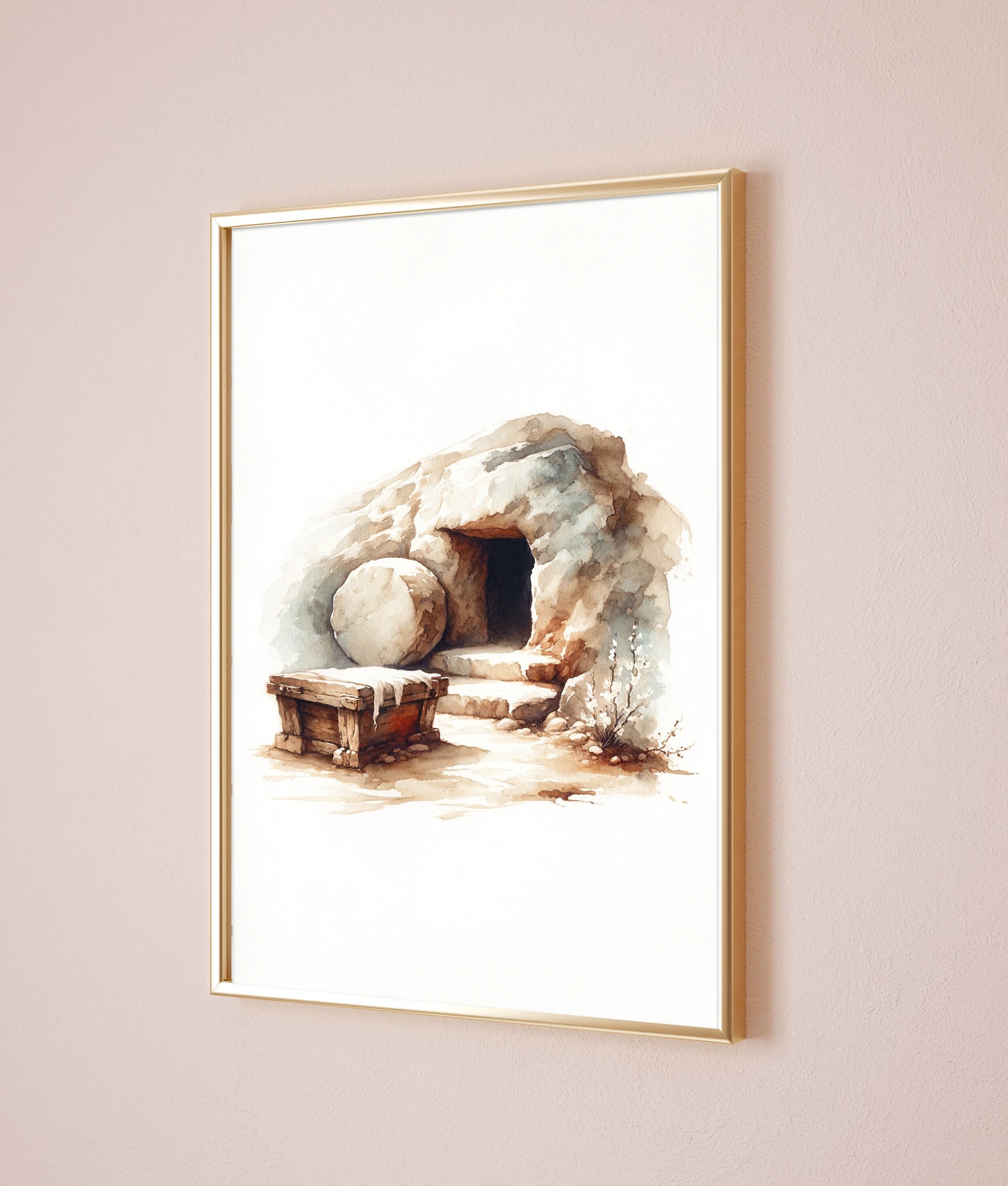 Easter Jesus Resurrection Poster Baptized Holy Bible He is Risen Print ...