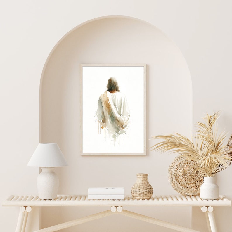 Jesus Christ Portrait Poster God Peace Bible Canvas Wall Art Boho ...