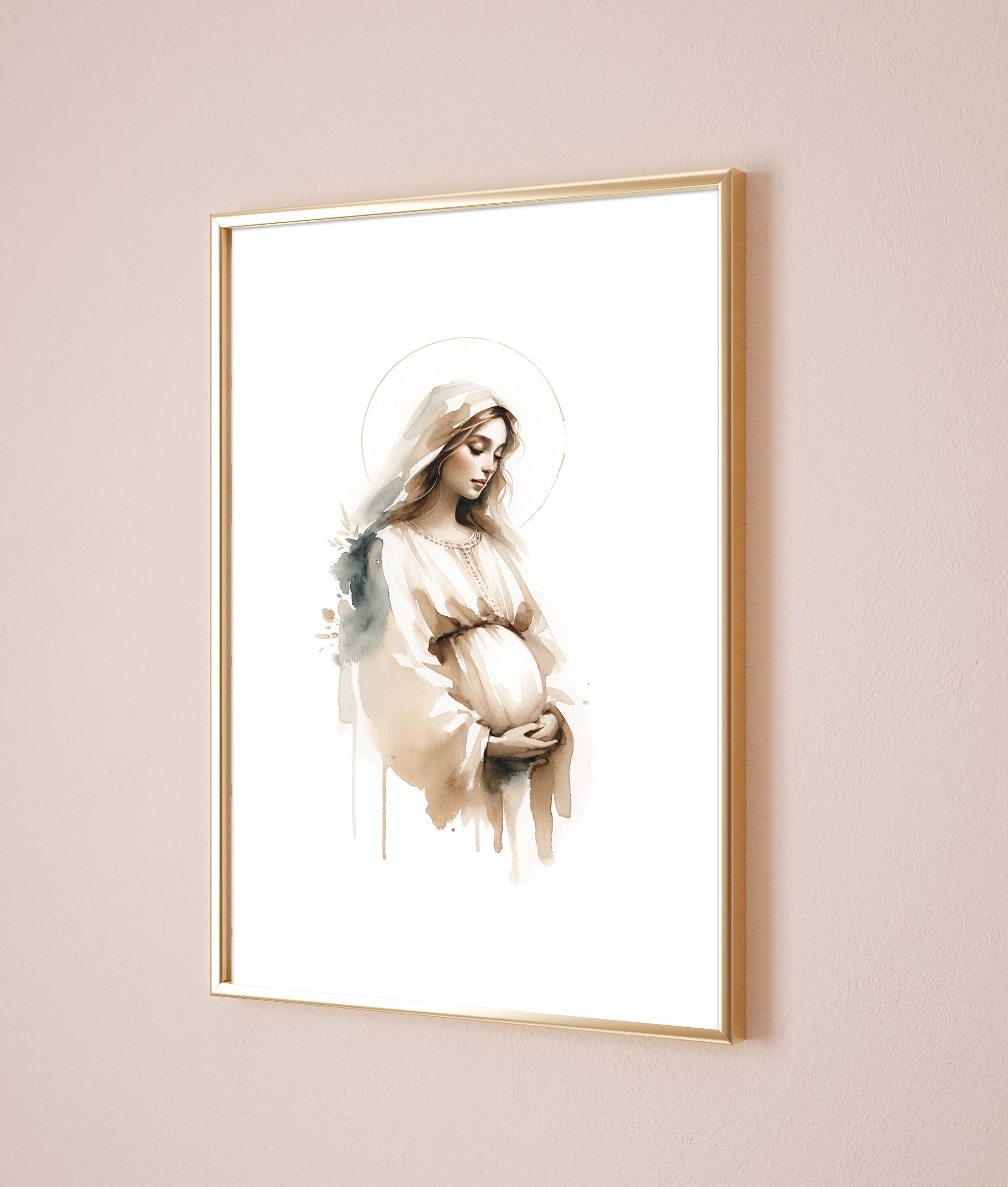 Mary Mother of God Print Jesus Holy Bible Wall Art Gift Trendy Living ...