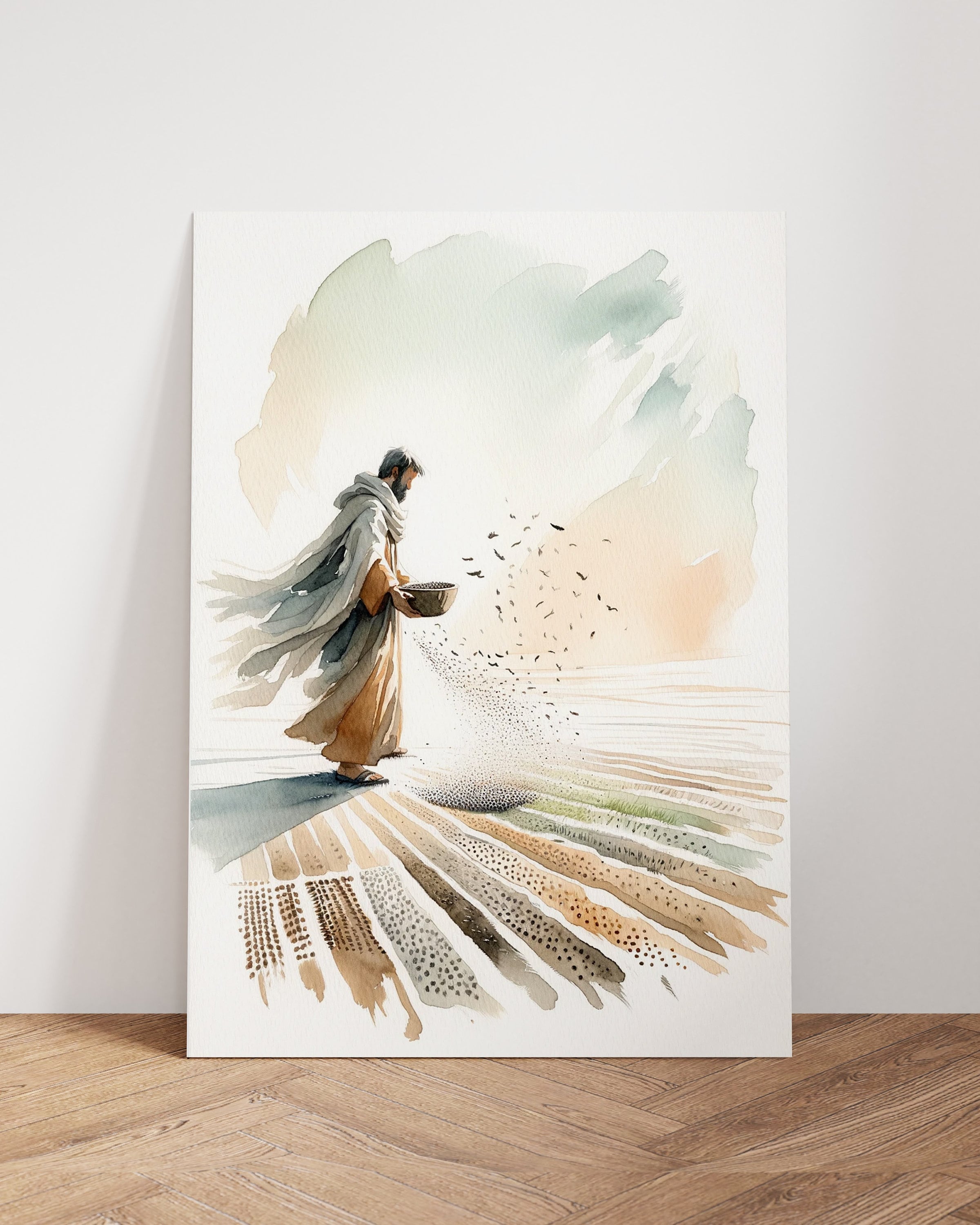 Parable of the Sower Canvas Wall Art Poster Holy Modern Bible Verse ...