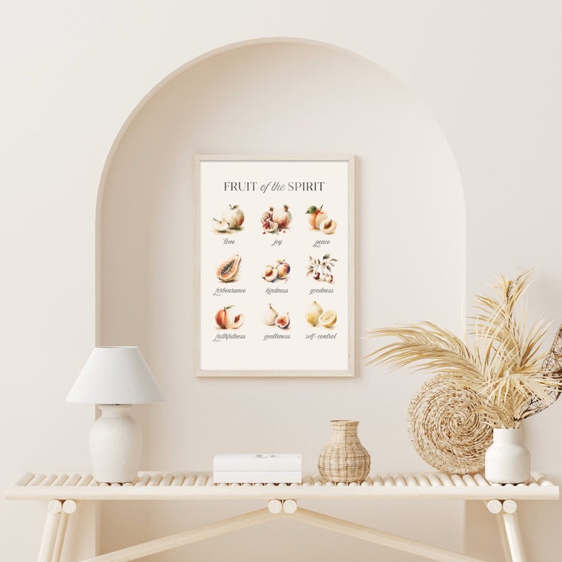 Fruit of the Holy Spirit Canvas Wall Art Poster Modern Bible Art ...