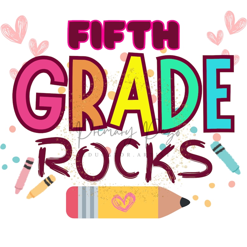 Cute Grade Level Rocks- Kinder to Sixth PNG Files-no Physical Item - Etsy