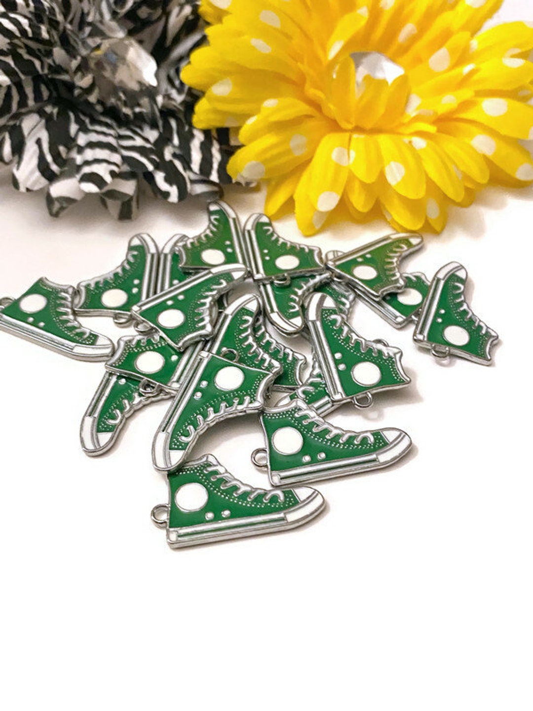 10pc Green Awareness Walk Tennis Shoe Charms- Mental Health Support ...