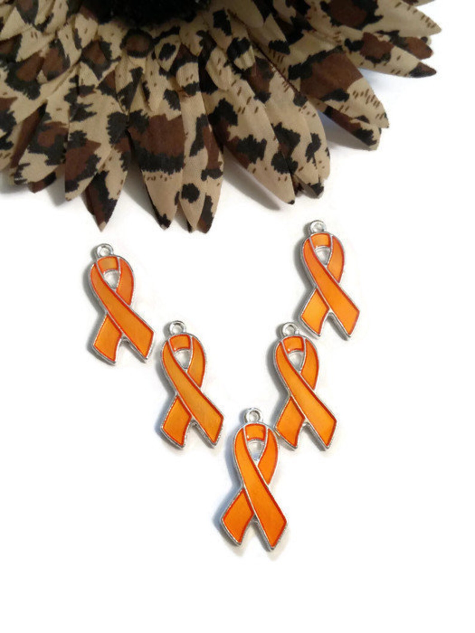 Orange Awareness Ribbon Charms ADD ADHD Attention Deficit - Etsy