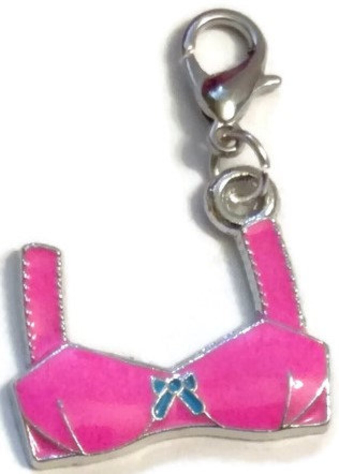 Pink Save the Tatas Bra Bikini Top Enamel Awareness Pendant - Etsy