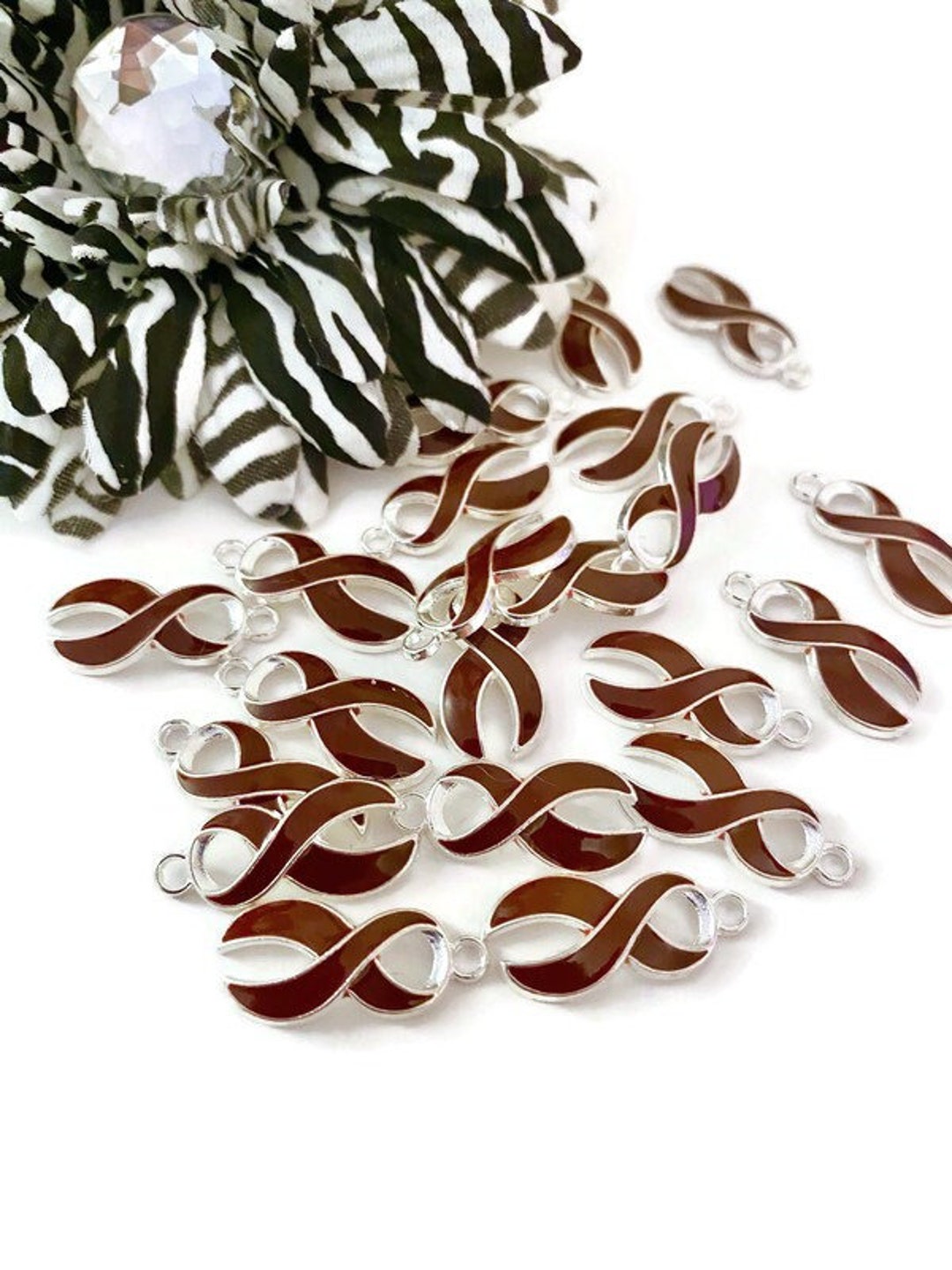 Deep Burgundy Awareness Ribbon Charm-multiple Myeloma Cancer Port-wine ...