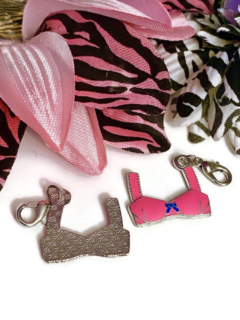 Pink Save the Tatas Bra Bikini Top Enamel Awareness Pendant - Etsy