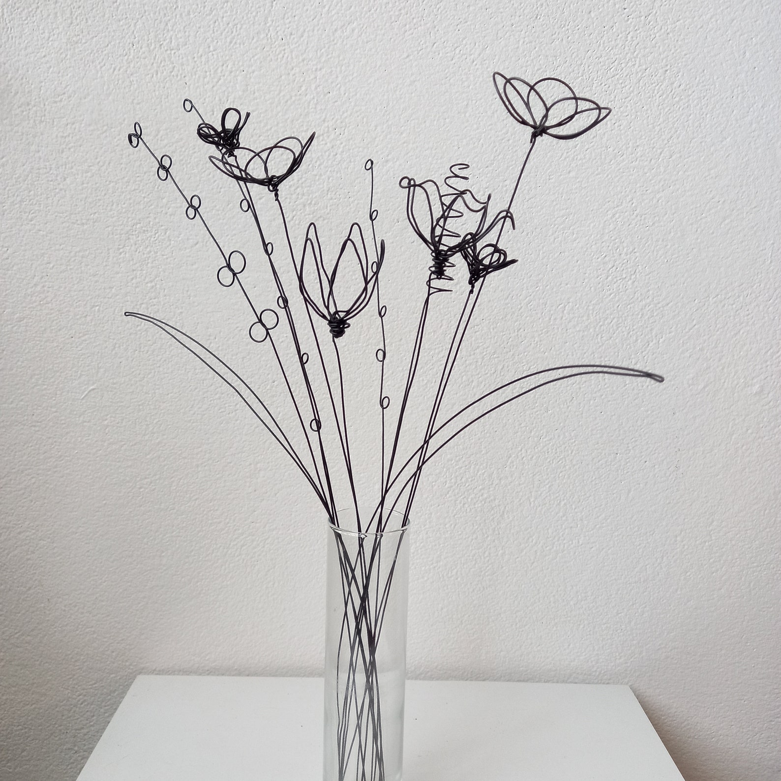 Bouquet Wire Art Flowers Lovely Home Decor Living Room - Etsy