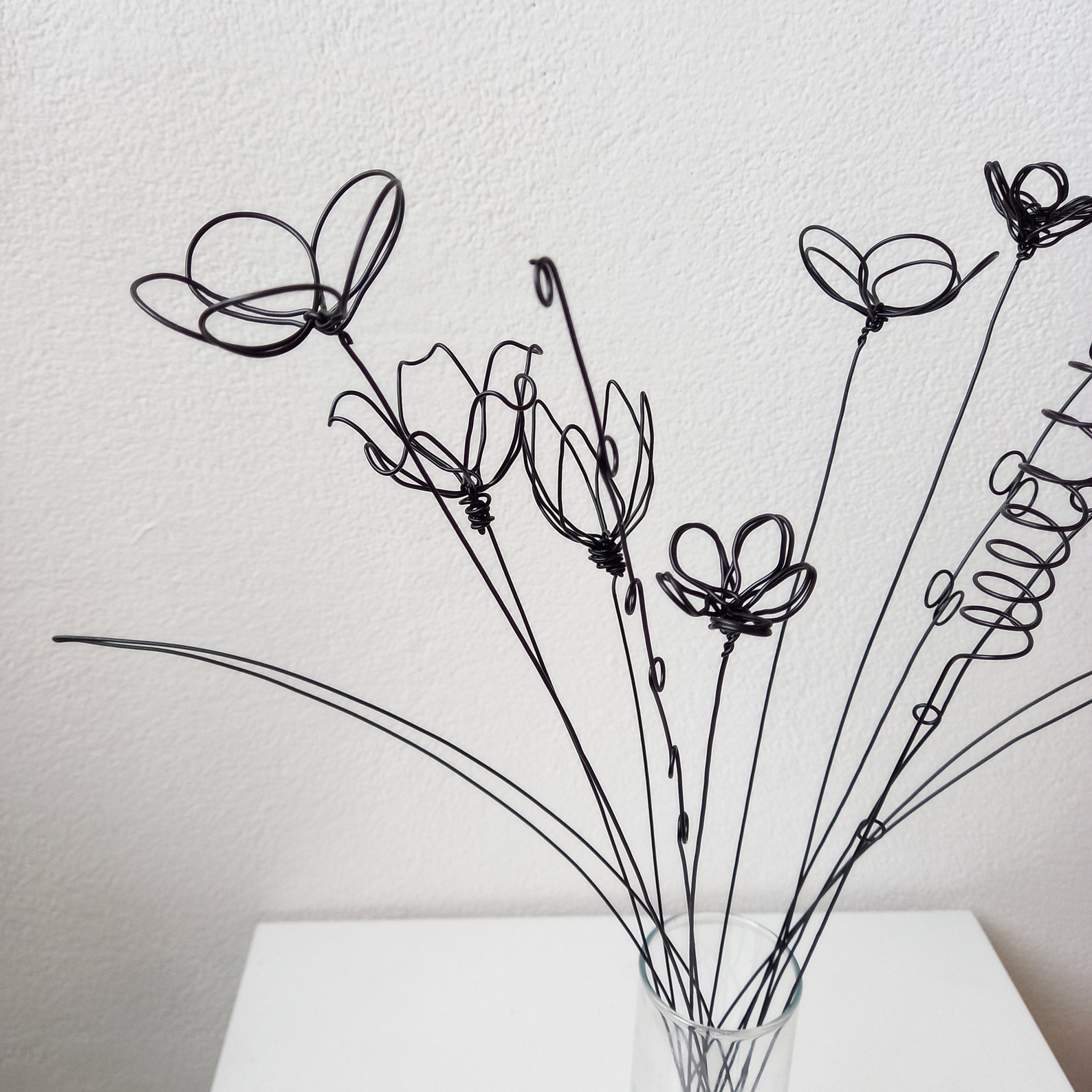 Bouquet Wire Art Flowers Lovely Home Decor Living Room - Etsy