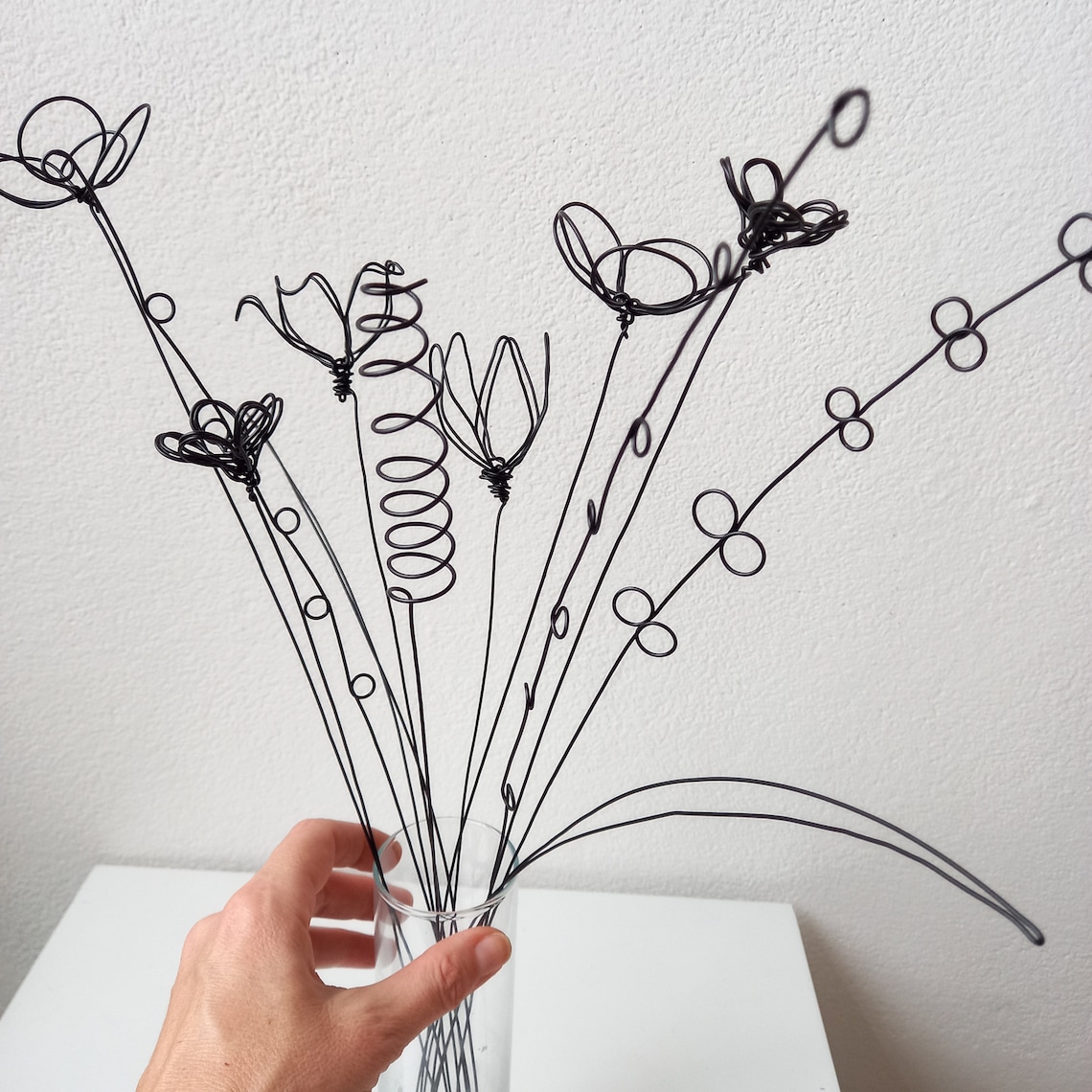 Bouquet Wire Art Flowers Lovely Home Decor Living Room - Etsy