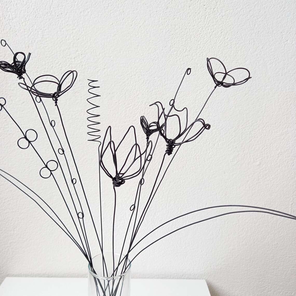 Bouquet Wire Art Flowers Lovely Home Decor Living Room - Etsy
