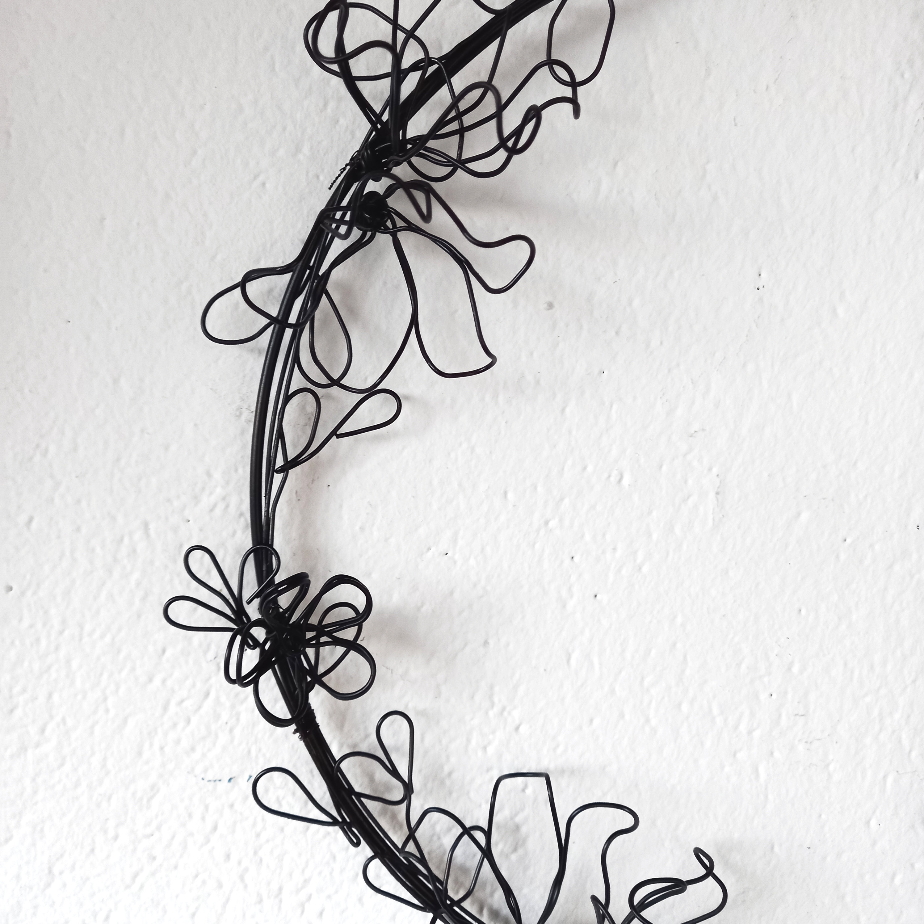 Wire ART Wall Decor Home Decoration Wire Floral Wreath - Etsy