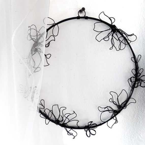 Wire ART Wall Decor Home Decoration Wire Floral Wreath - Etsy