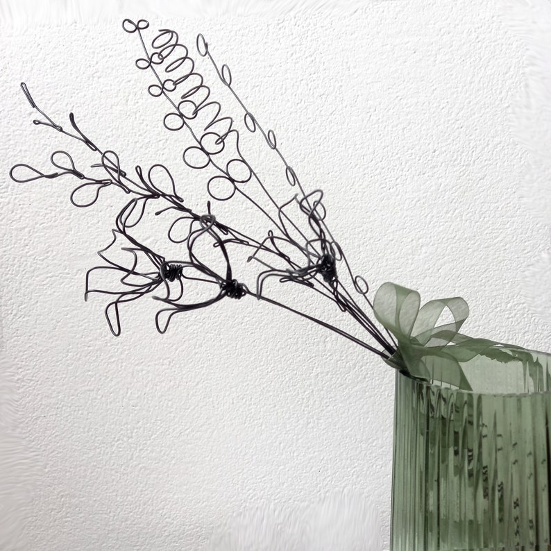Floral Bouquet Wire Art Flowers Lovely Home Décor Living Room - Etsy