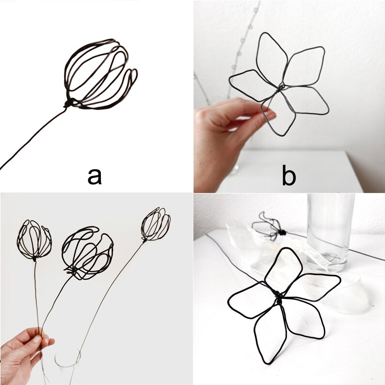 Lovely Wire Flowers Art Objects Wire Art Home Decor - Etsy
