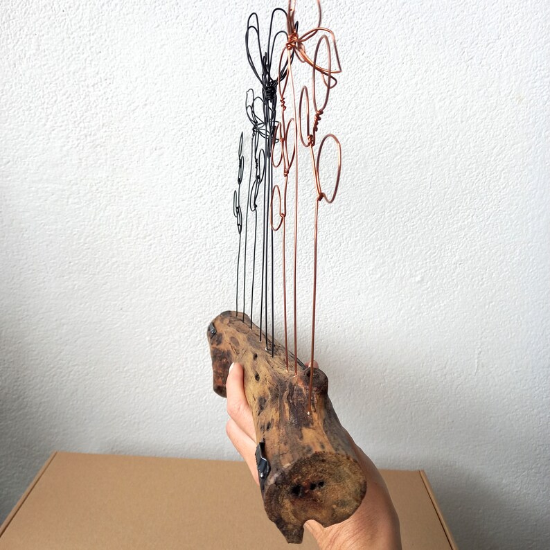 Unique Wire Art Object, Wall Sculpture for Home Decoration, Visual Art ...