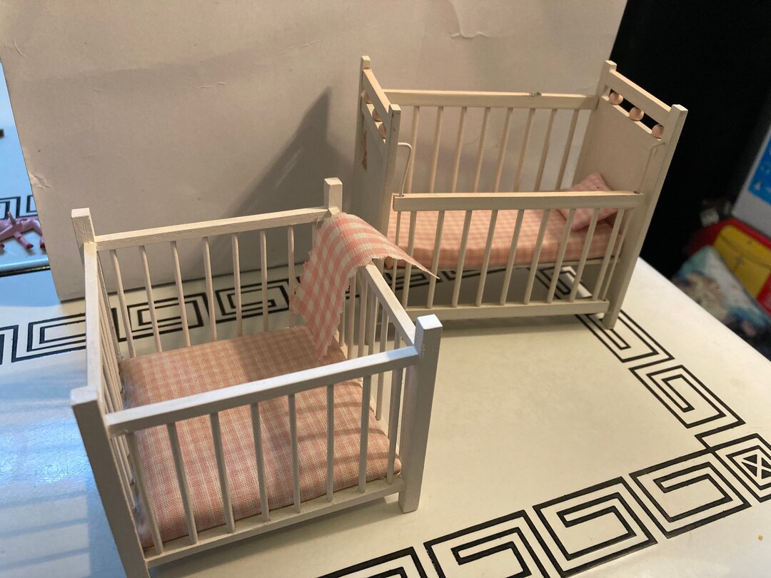 Vintage Miniature Dollhouse Nursery Furniture - Beatrix Potter Design ...