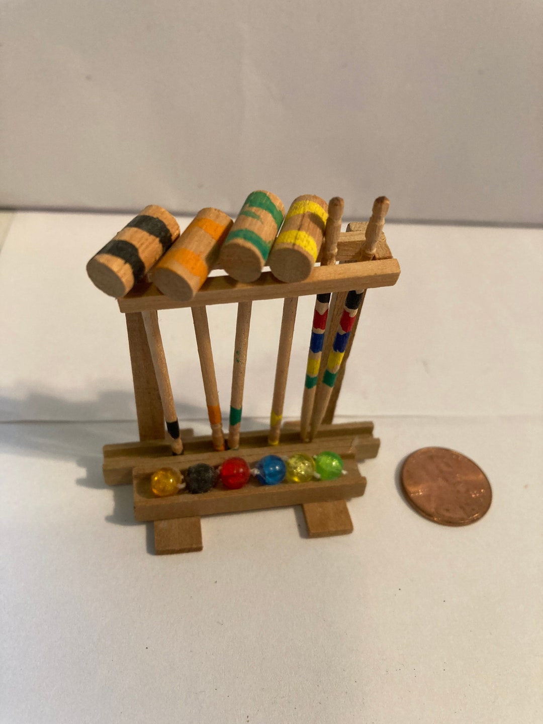 Vintage Miniature Croquet Set From 1990 - Etsy