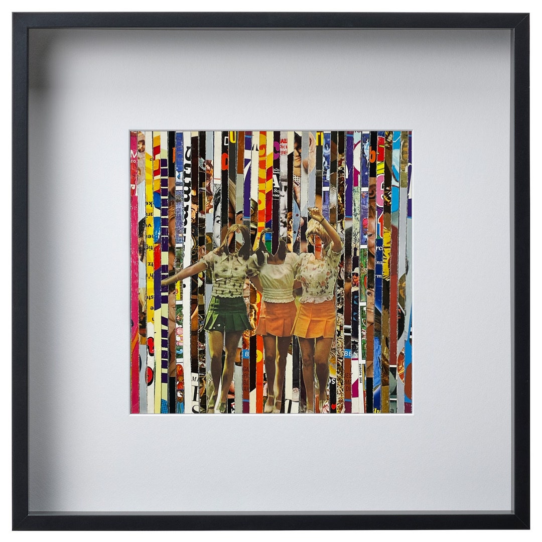 04 Fine Line Collage Abstract Artwork Old Vintage Vinyl - Etsy