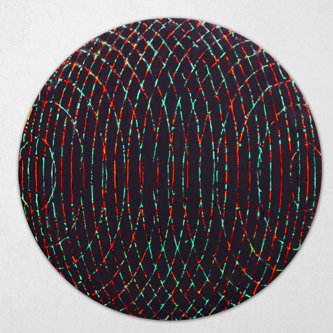 Abstract Ring Line, Interference Painting, Modern Artwork, Op Art ...