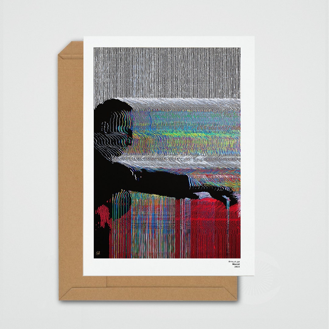 Marcel Duchamp Portrait Modern Poster Signature - Etsy