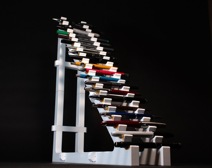 Modern 3 Pen Display, Sleek Desk Organizer for Pens, Contemporary ...