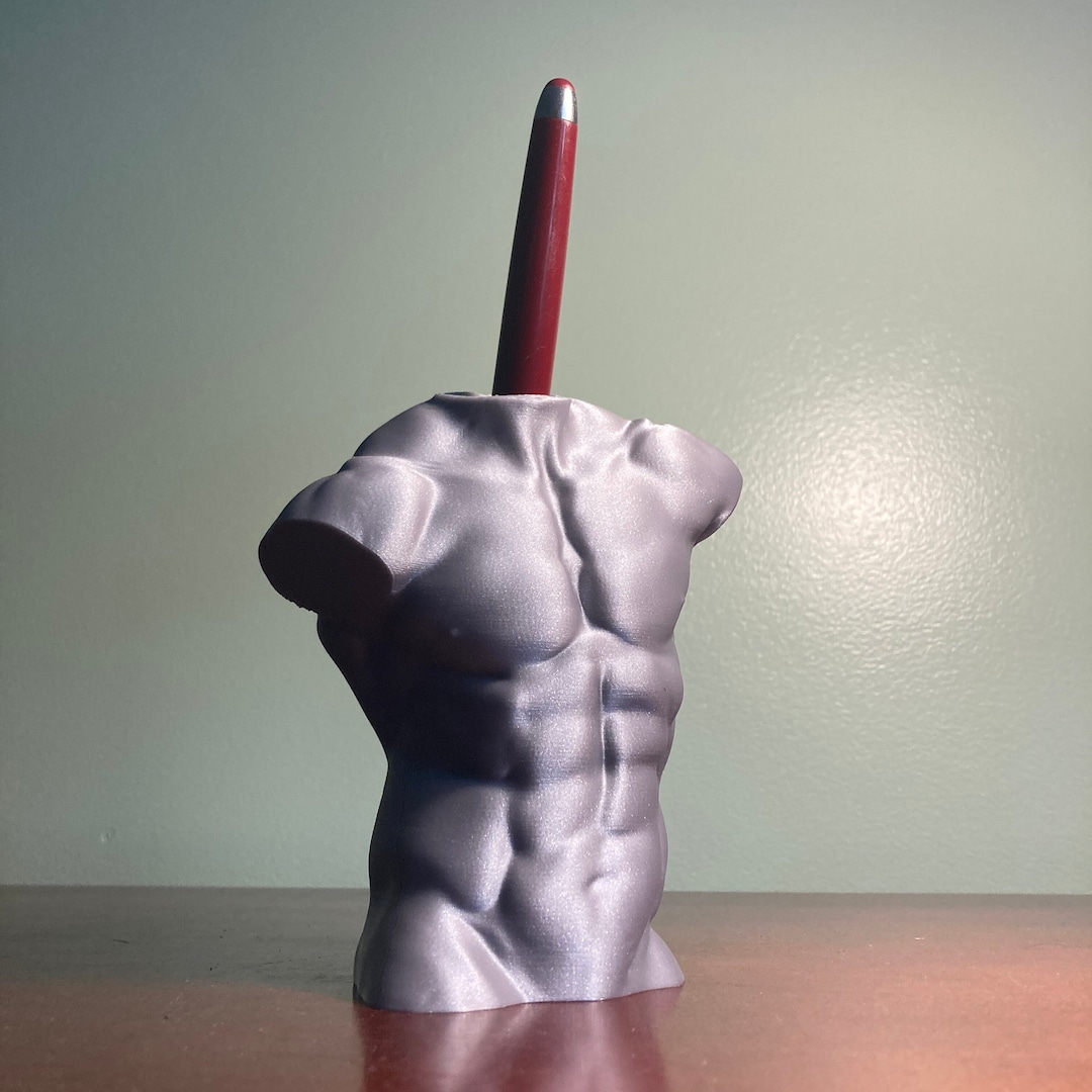 Statue Torso Fountain Pen Holder Detailed Desk Sculpture Pen Stand ...