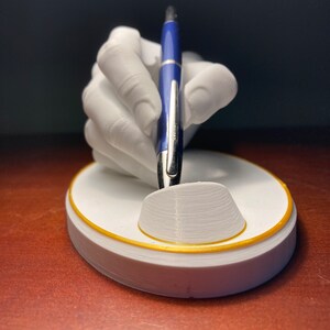 Sculpted Hand Holding Pen Display - Fountain Pen Rest and Stand ...
