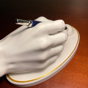Sculpted Hand Holding Pen Display - Fountain Pen Rest and Stand ...