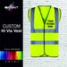 Personalised Hi Vis Vest Custom Printed Safety Waistcoat Jacket Adults ...