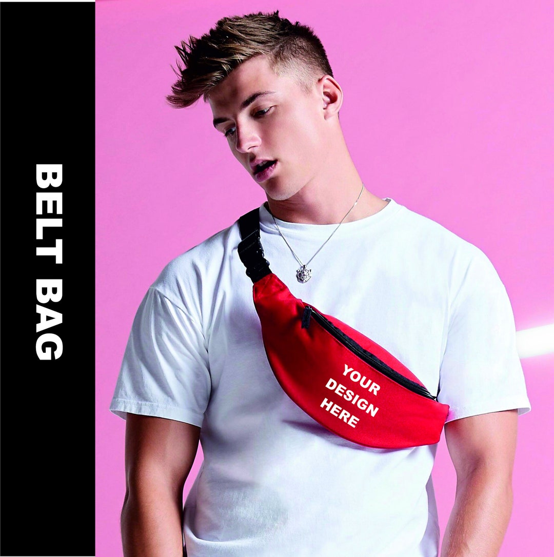 Personalised Custom Printed Belt Bag Travel Bag Money Belt Waist Bag ...