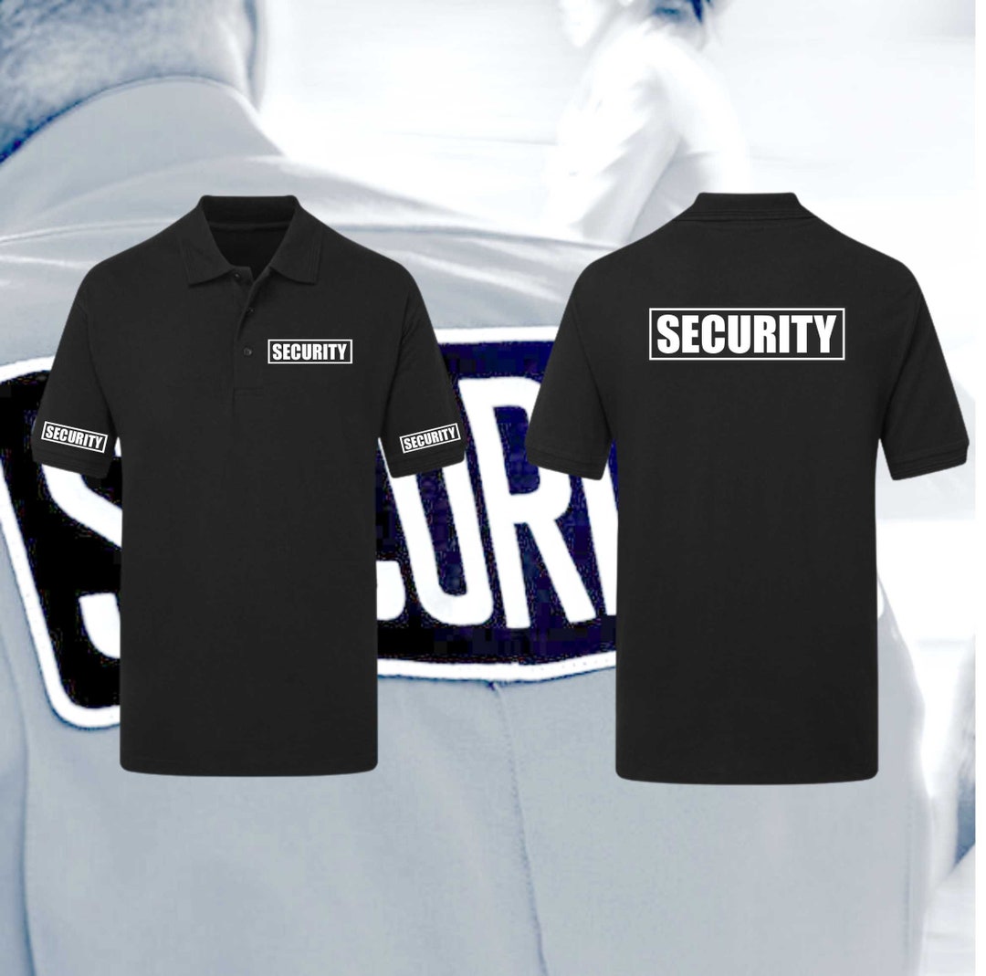 Polo T Shirt Security Work Safety Mens Bouncer Uniform Staff - Etsy