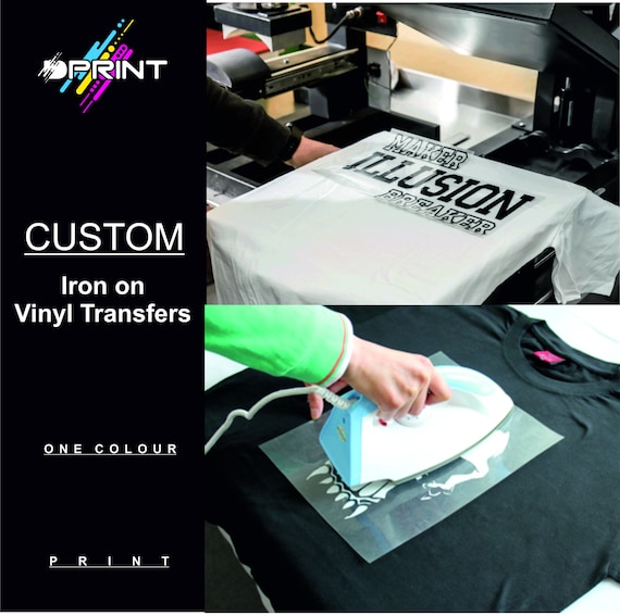 Custom Vinyl T Shirt Transfer Personalised Text Prints Any | Etsy UK