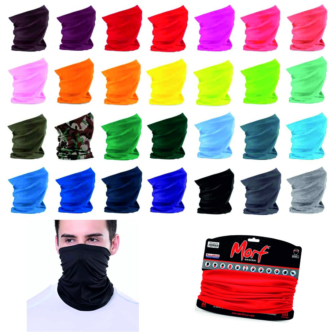Face Mask Snood Beechfield Morf Washable Scarf Breathable Cover ...