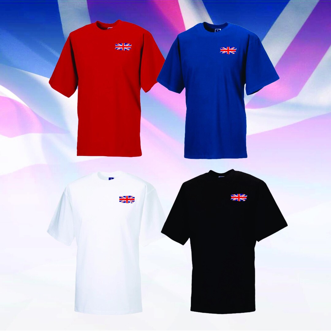 Union Jack Flag T-shirt, British Graphic Cotton Tee - Etsy