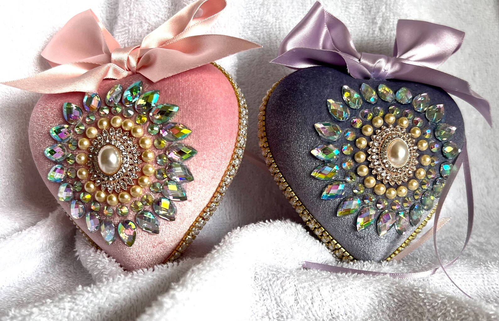 Velvet Gem Heart, Bauble, Ornament, Home Decor, Gift, Mother’s Day ...