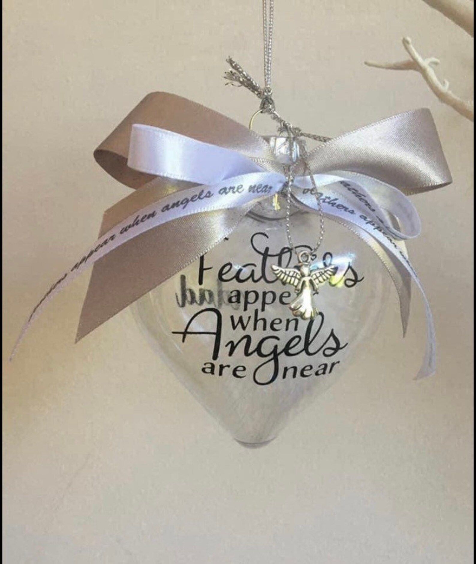 Heart Memorial Bauble - Etsy UK