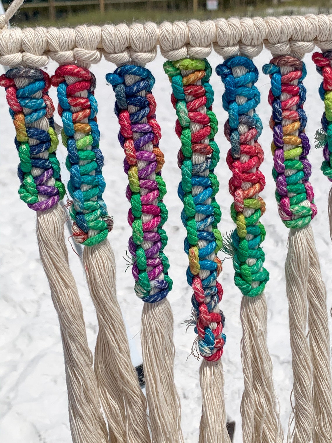 Tie Dye Colored Macrame Wall Hanging Tye Dye Macramé Fiber Art Boho - Etsy