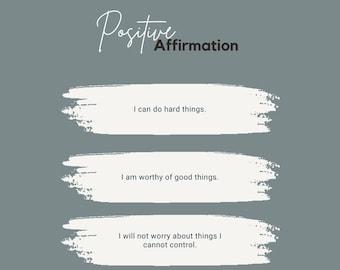 60 Printable Positive Affirmations - Etsy