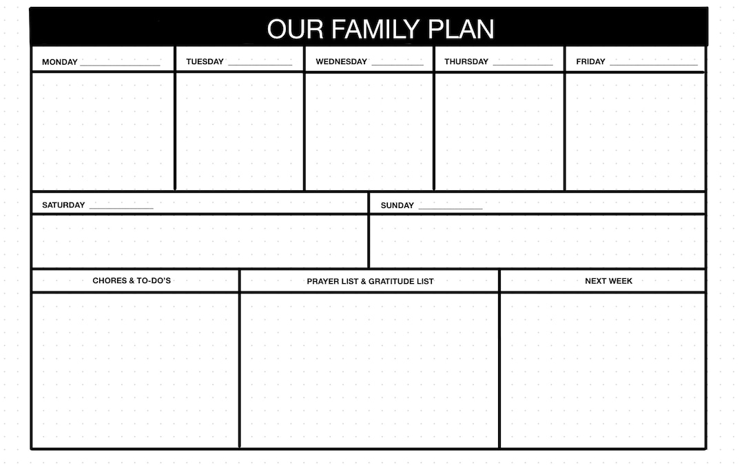 Our Family Plan (dotted) - Etsy