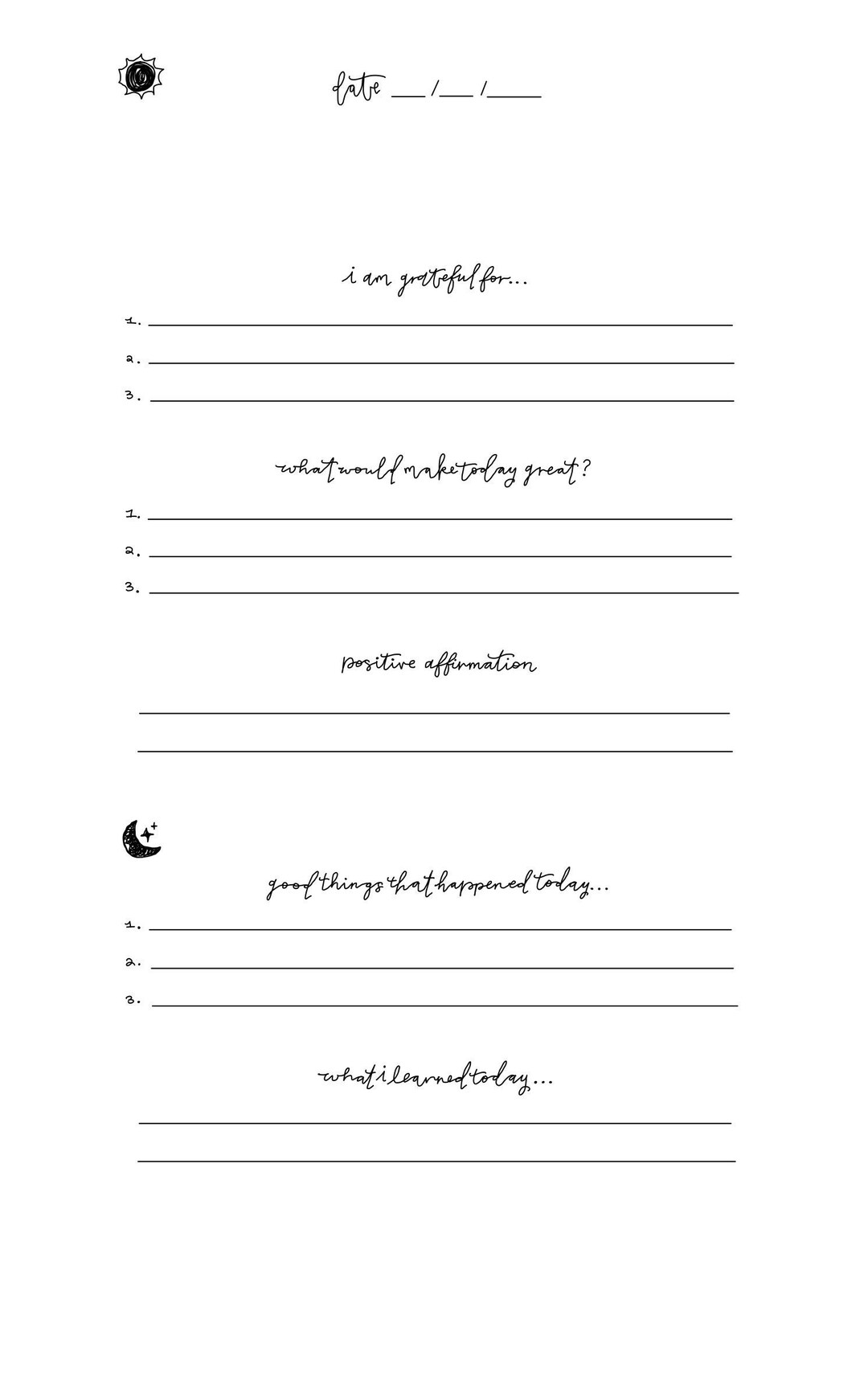 Daily Gratitude and Reflection Journal - Etsy