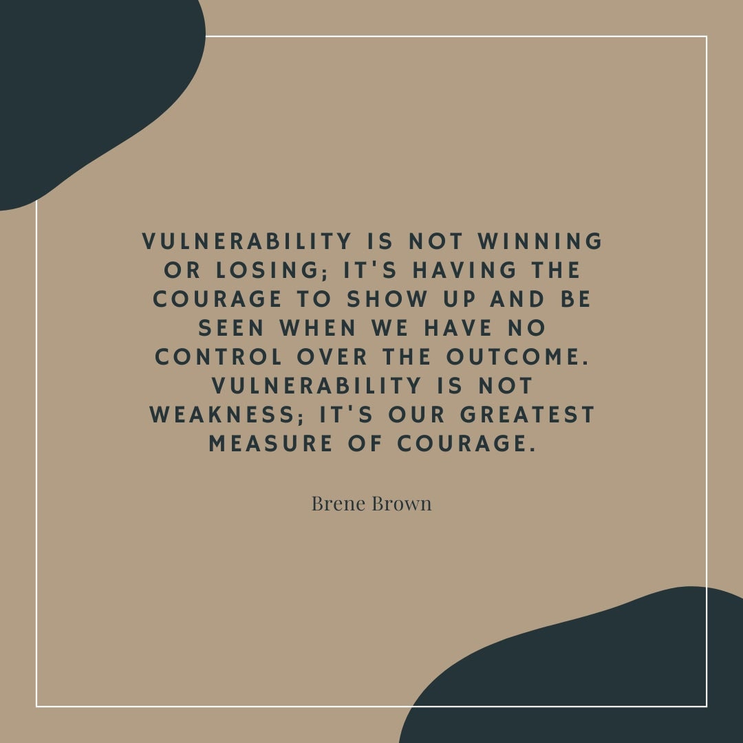 Vulnerability is Not Winning or Losing. Brene Brown Quote - Etsy