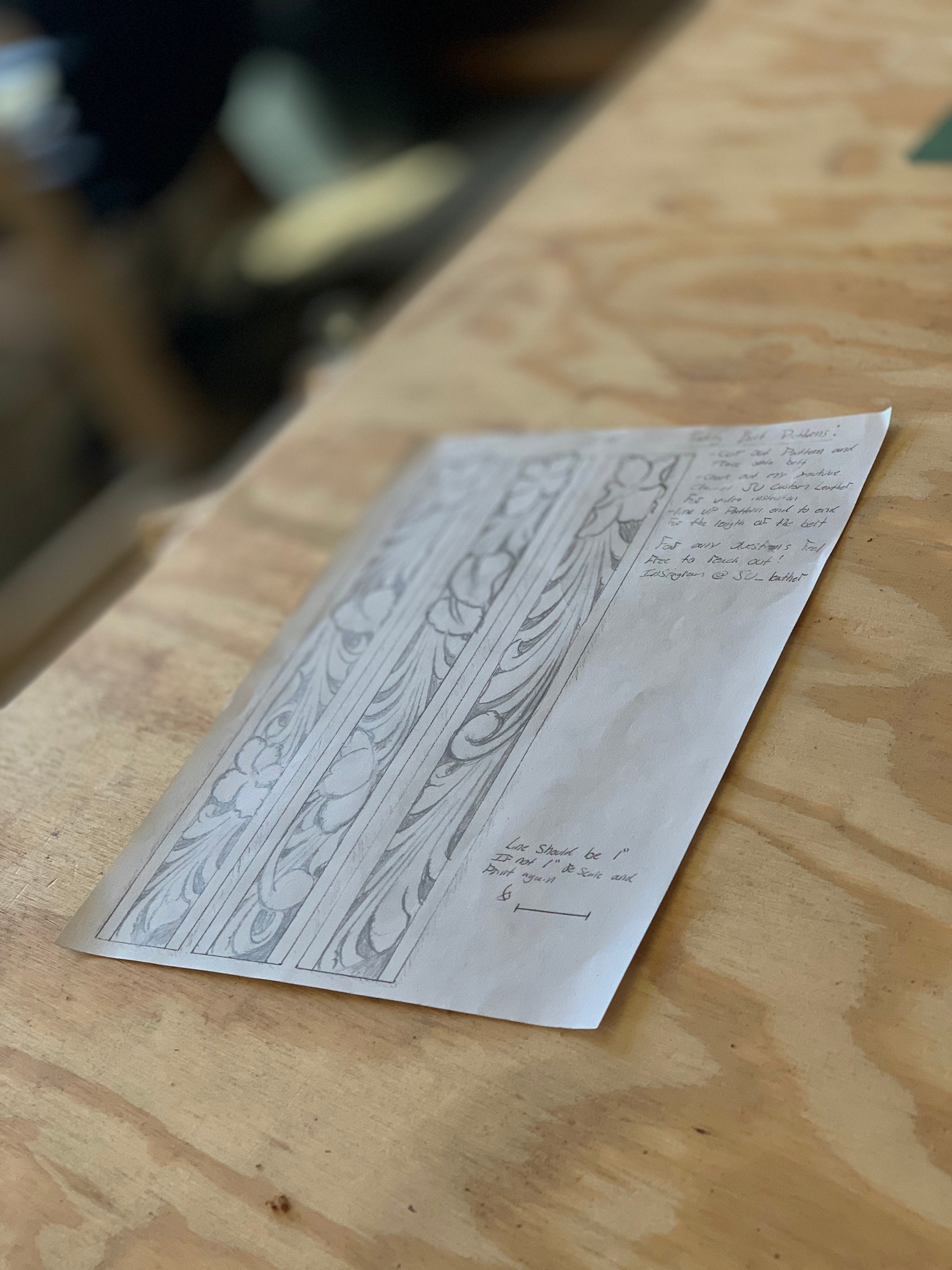 Floral Belt Leather Tooling Pattern - Etsy