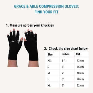 Classic Black Compression Gloves for Arthritis, Hand Pain, Hand Therapy ...