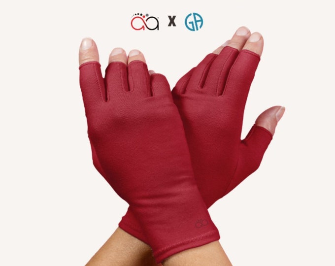 Coral Pink Compression Gloves for Arthritis, Hand Pain, Hand Therapy ...