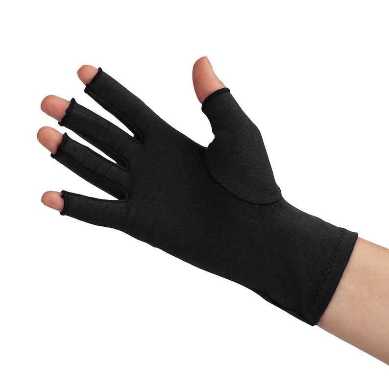 Classic Black Compression Gloves for Arthritis, Hand Pain, Hand Therapy ...