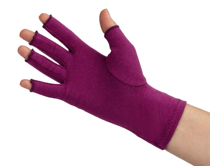 Coral Pink Compression Gloves for Arthritis, Hand Pain, Hand Therapy ...