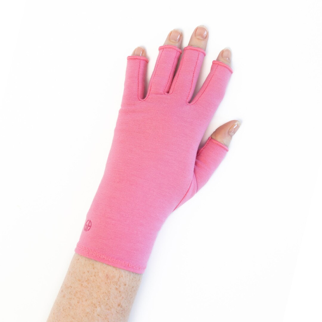 Coral Pink Compression Gloves for Arthritis, Hand Pain Relief - Etsy